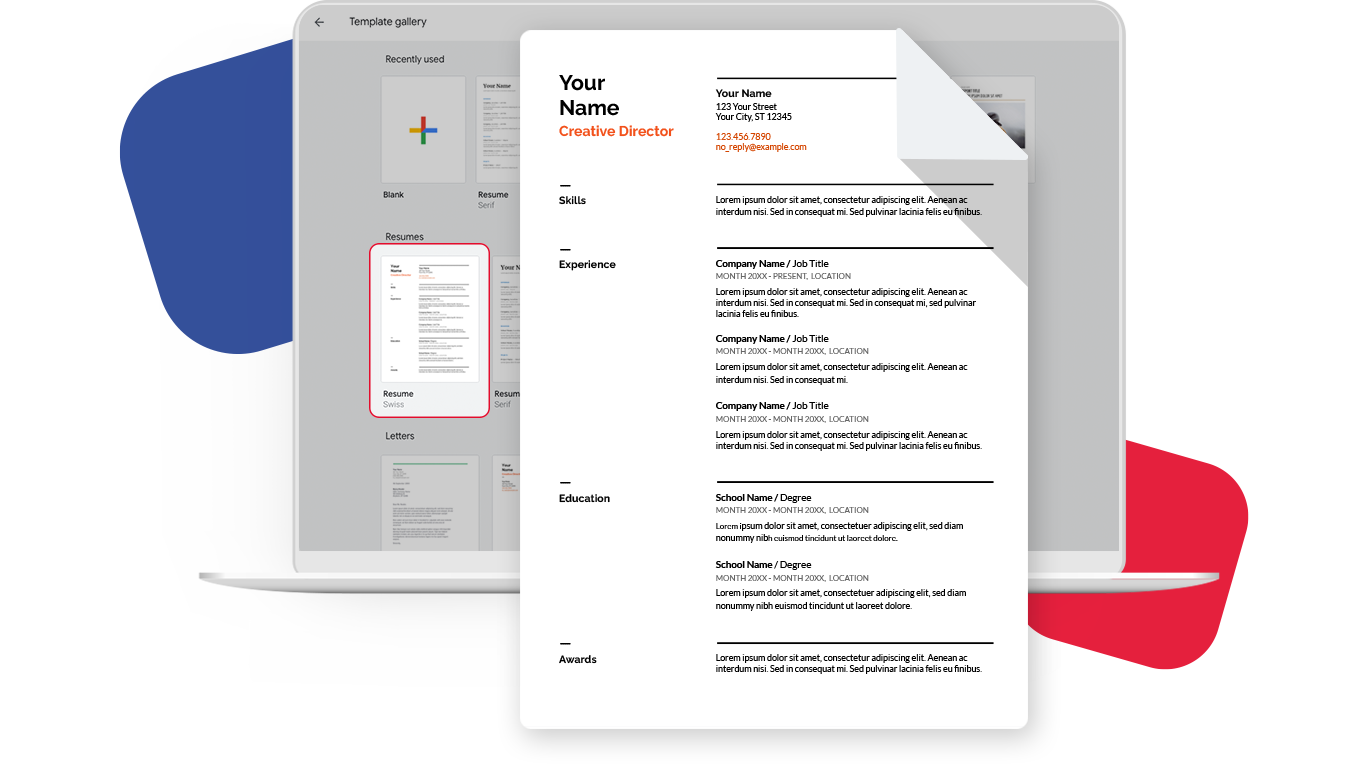 Google Docs Templates - ResumeGiants