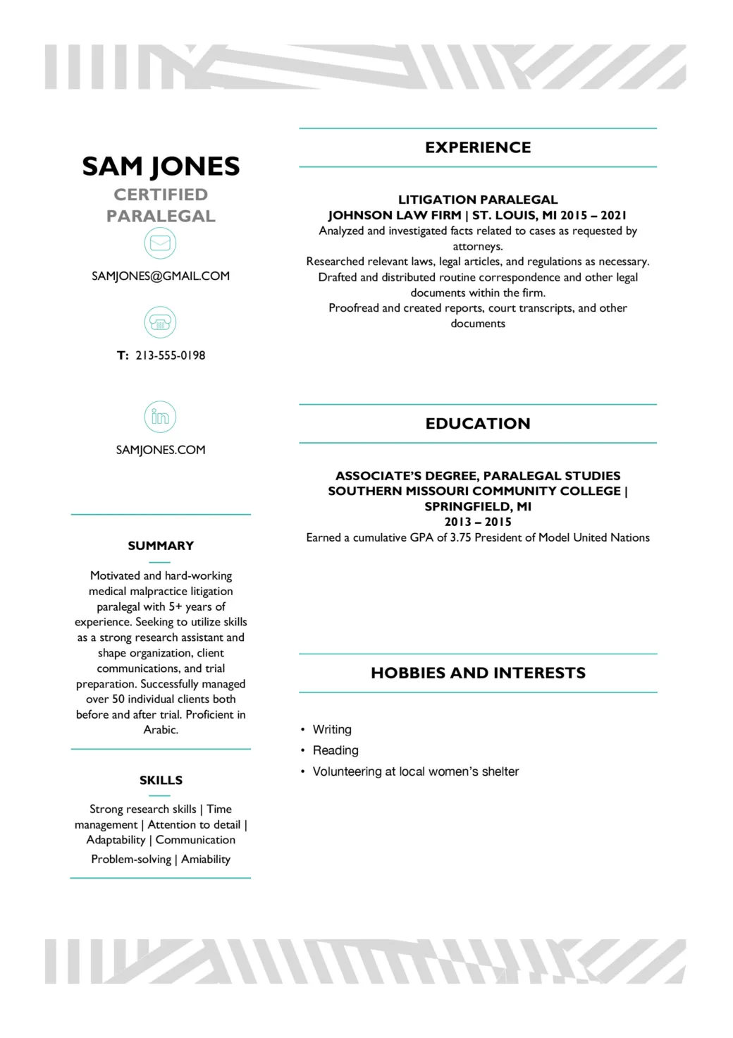 Paralegal Resume [+ Guidelines & Template]